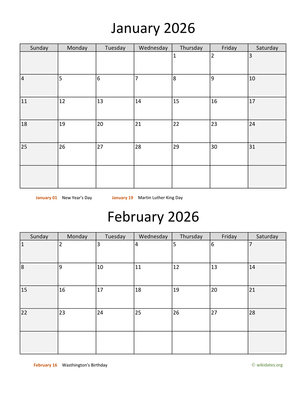 Jan Feb March 2026 Calendar | Printable Calendar 2025